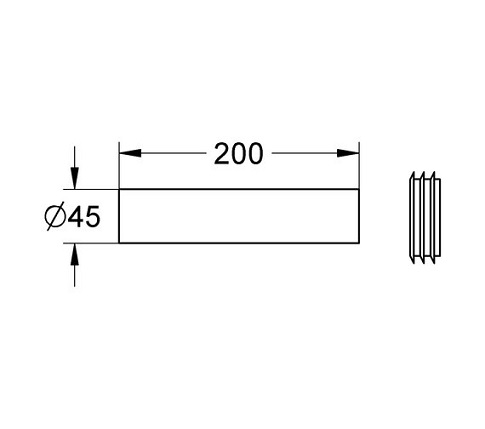 Grohe Flush Pipe Connection Pipe -Kingsway Plumbing
